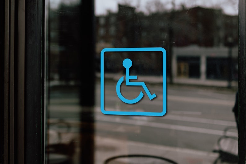 Handicap Decal Wheelchair Decal Wheelchair Accessible - Etsy