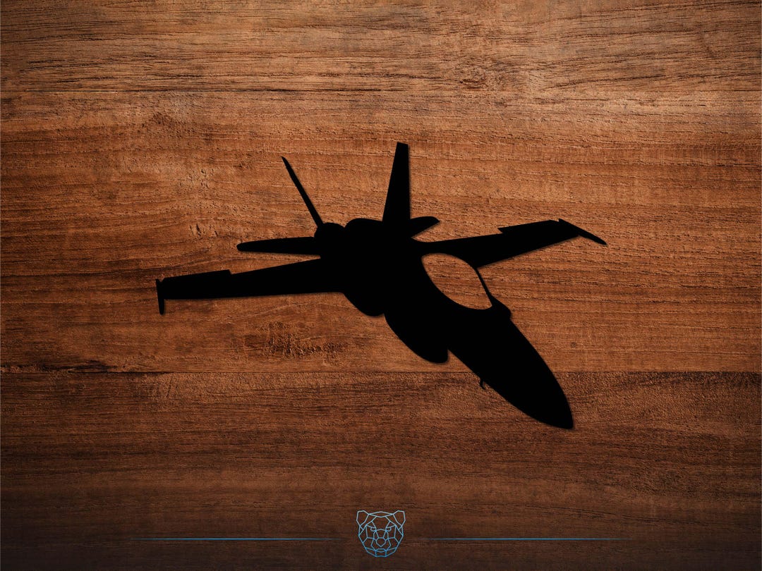 Fighter Jet Vinyl Decal - Choose Your Color and Size - Etsy