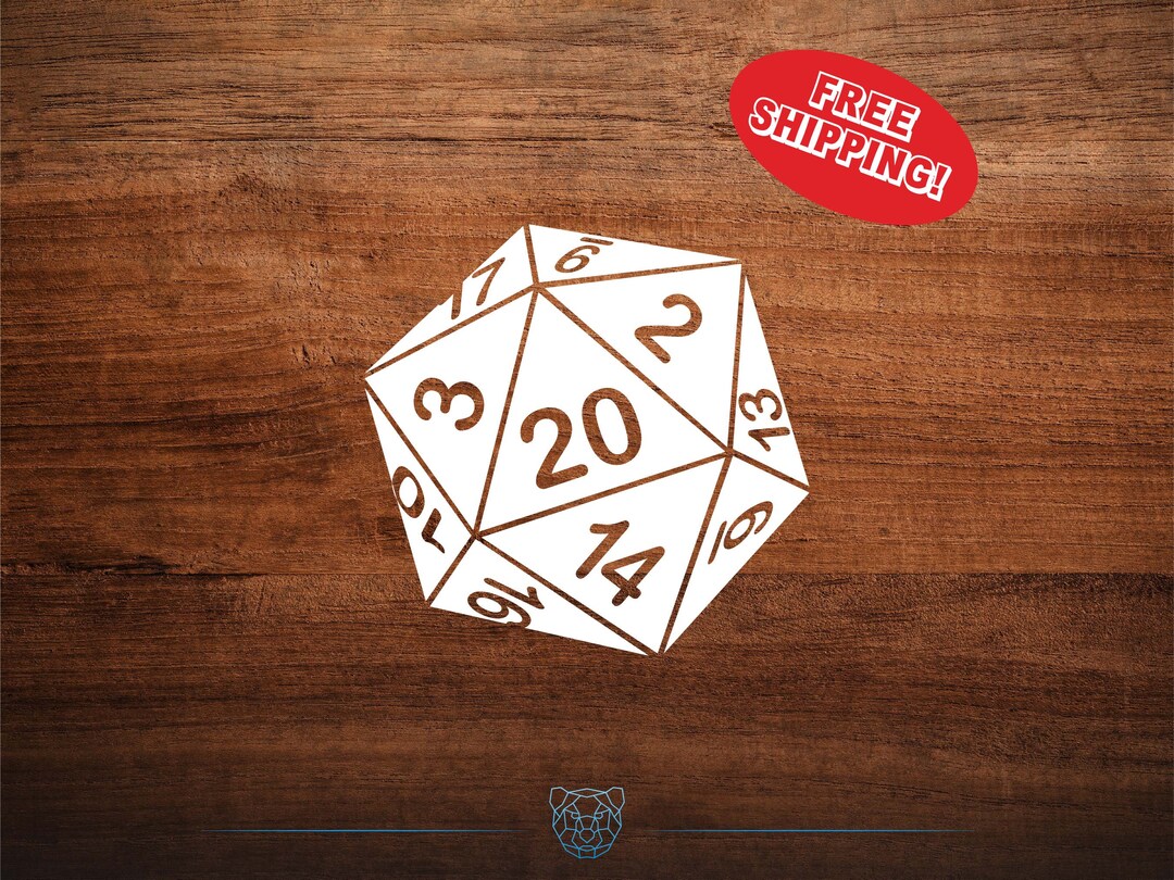 20 Sided Dice Vinyl Decal - Multiple Colors and Sizes - Etsy