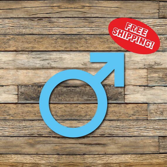 Male Symbol Decal Gender Reveal Multiple Colors and Sizes - Etsy