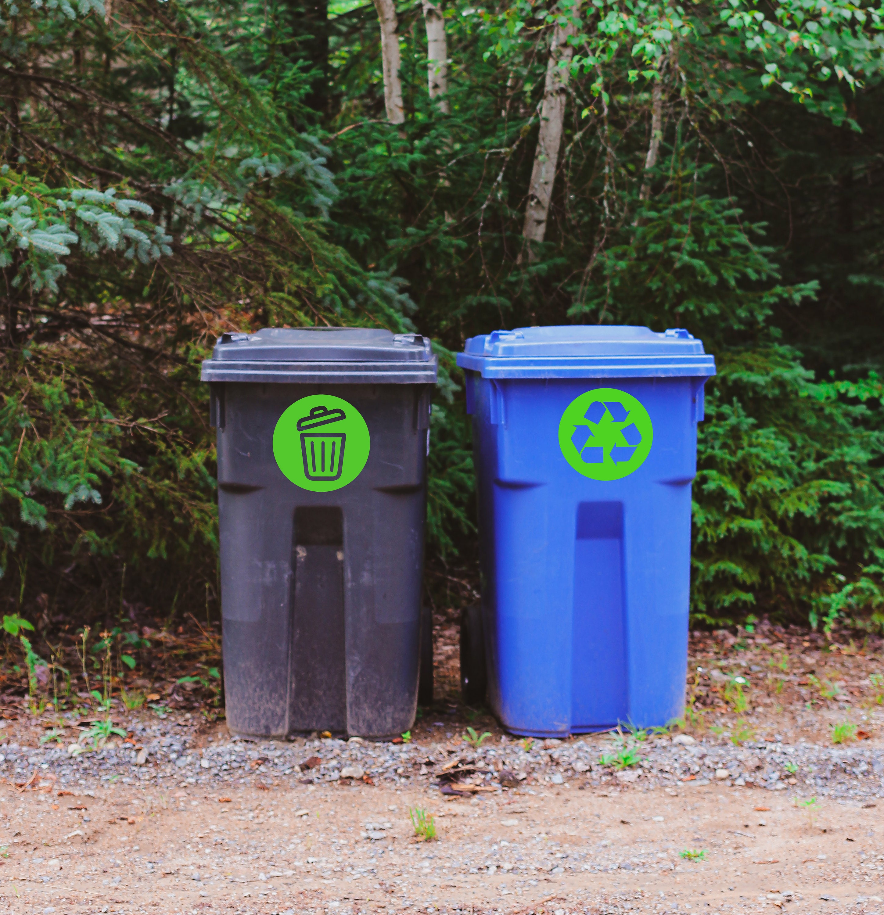 Trash and Recycle Decal Set Multiple Colors and Sizes - Etsy