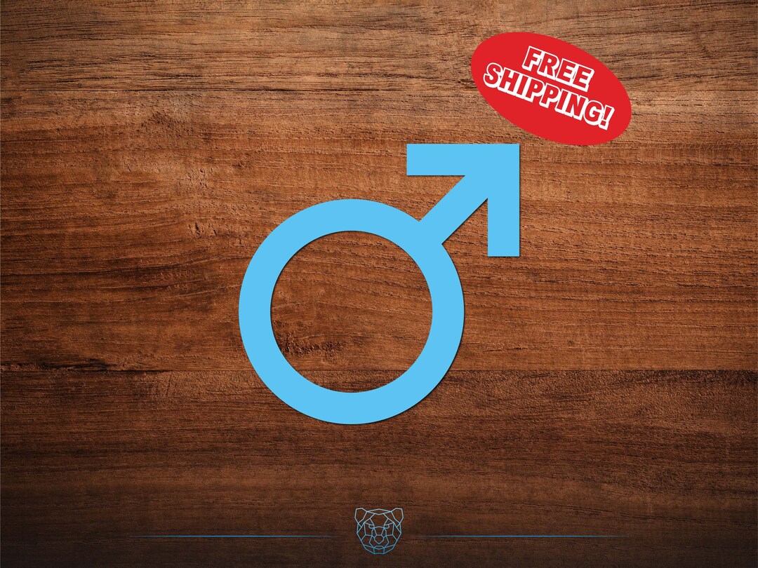 Male Symbol Decal, Gender Reveal - Multiple Colors and Sizes - Car ...