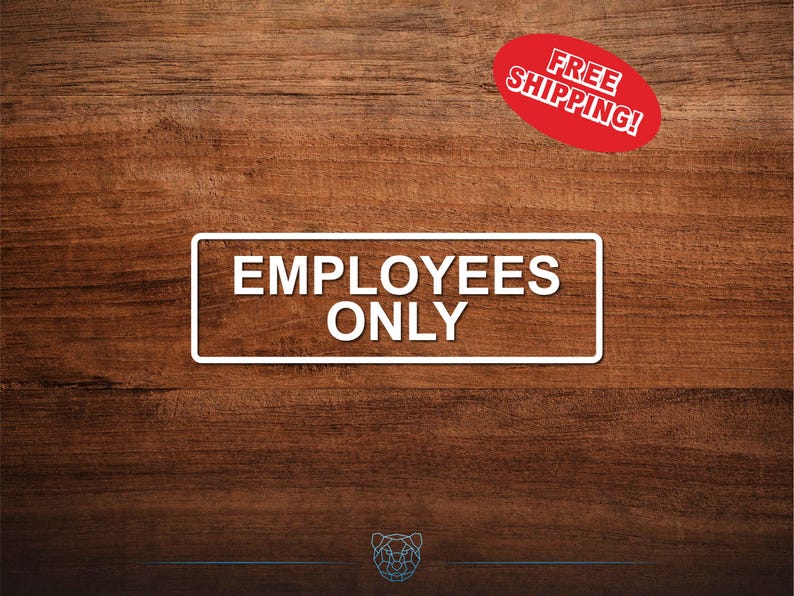 Employees Only Vinyl Decal - Choose Your Color and Size - Etsy