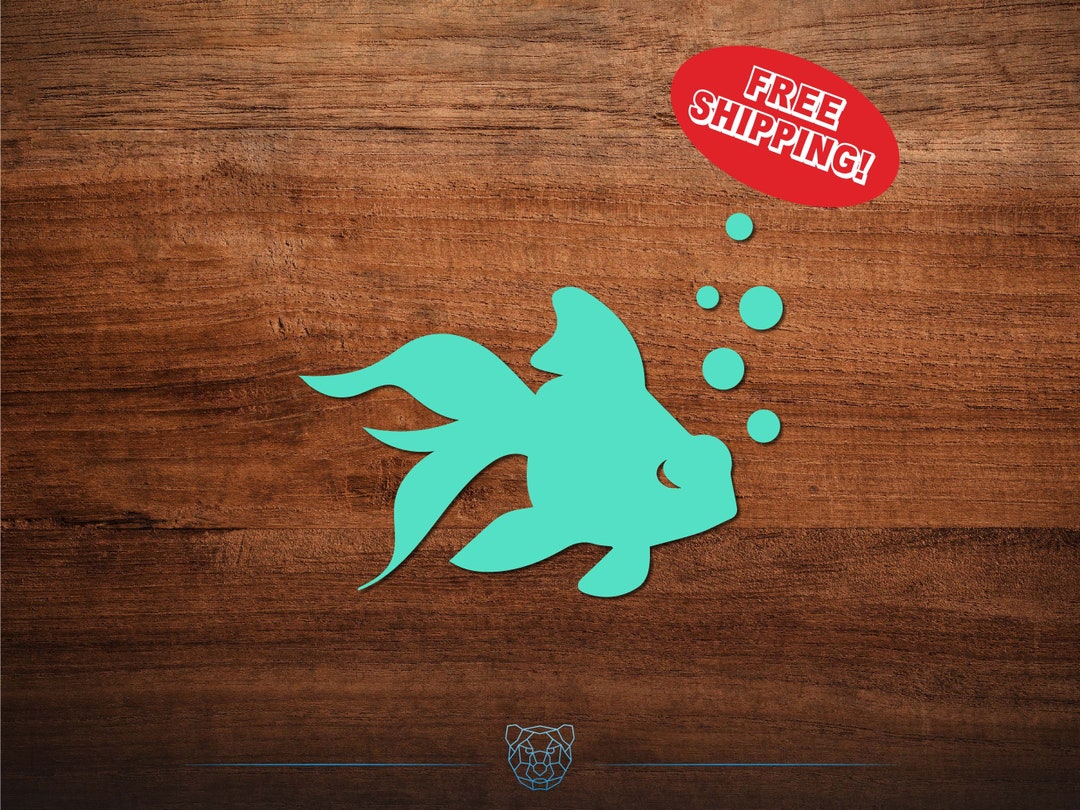 Goldfish Vinyl Decal - Multiple Colors and Sizes - Fancy Goldfish ...