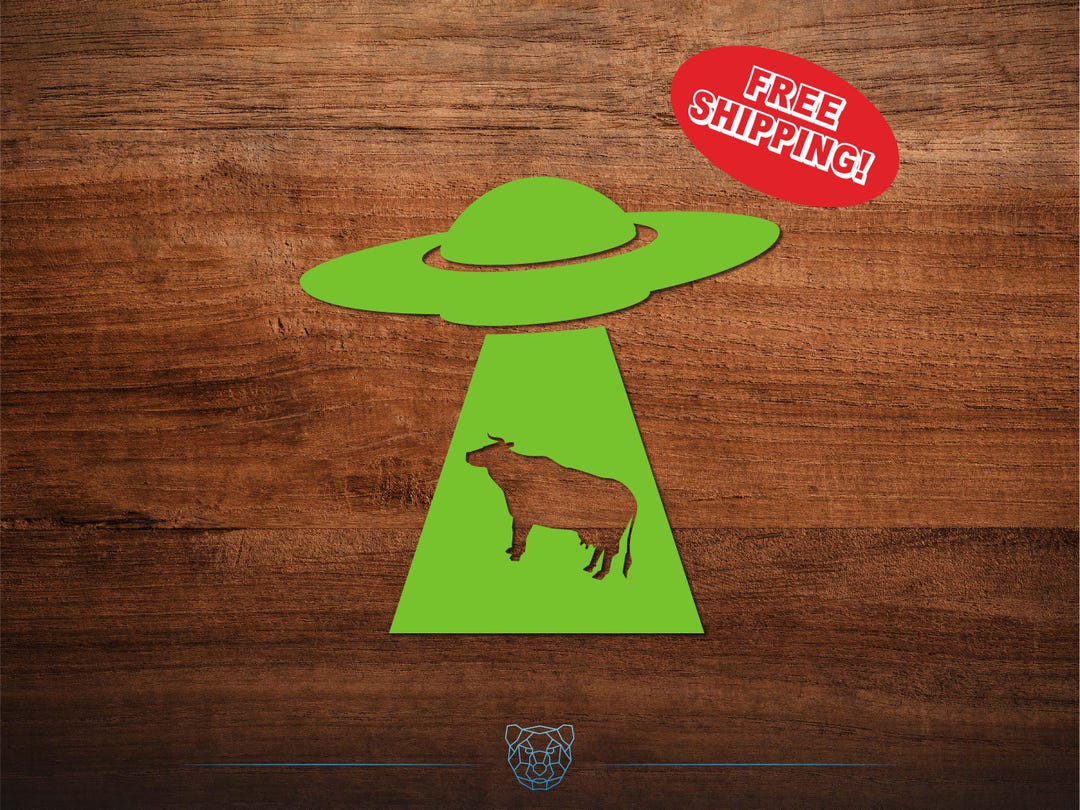 UFO Abduction Vinyl Decal - Choose Your Color and Size - Etsy