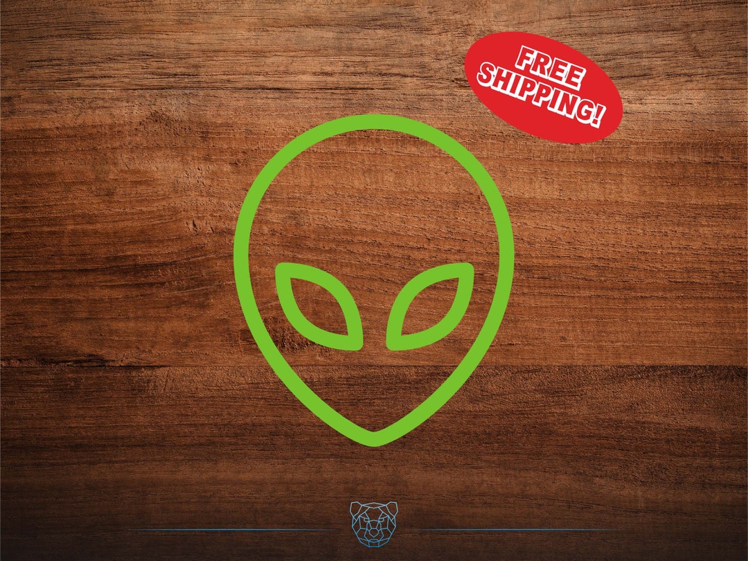 Alien Decal - UFO - Multiple Colors and Sizes - Car Decal, Alien Vinyl ...