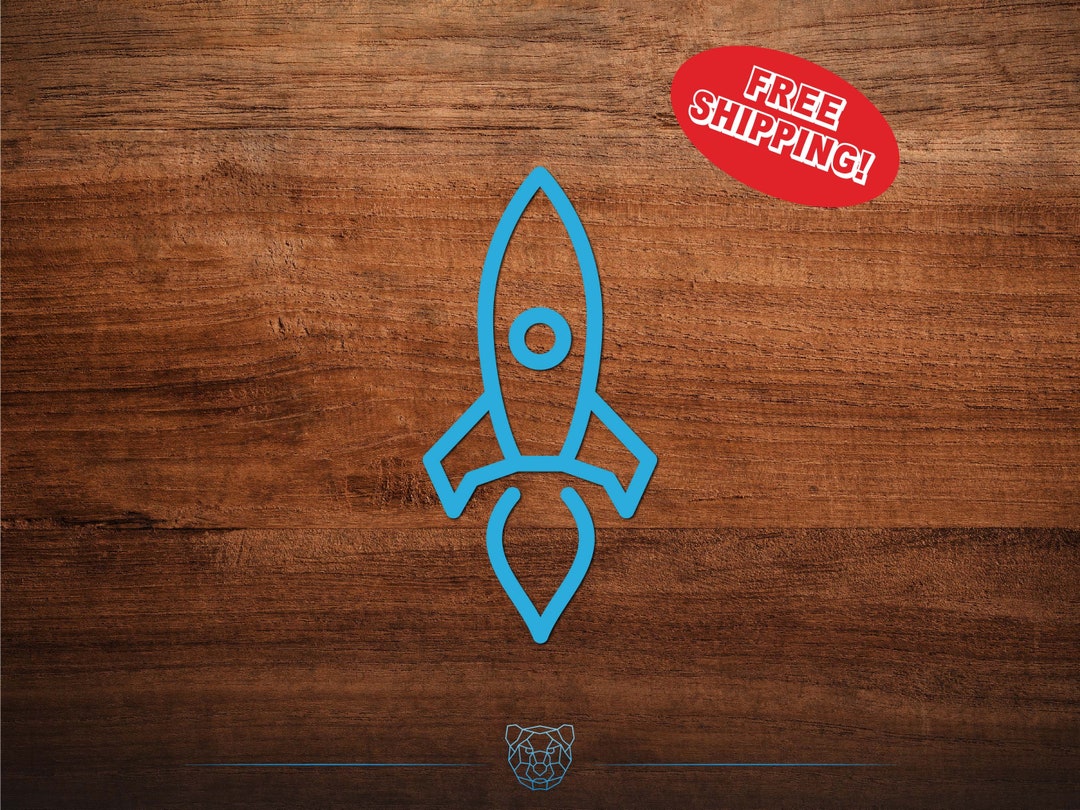 Rocket Ship Decal - Multiple Colors and Sizes - Car Decal, Vinyl Decal ...