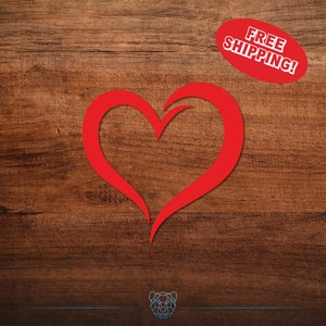 Heart Vinyl Decal, Heart Sticker, Heart Car Decal - Choose Your Color ...