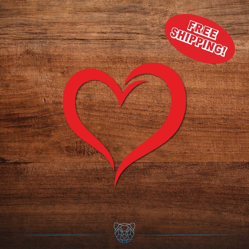 Heart Car Mirror Decals - Etsy