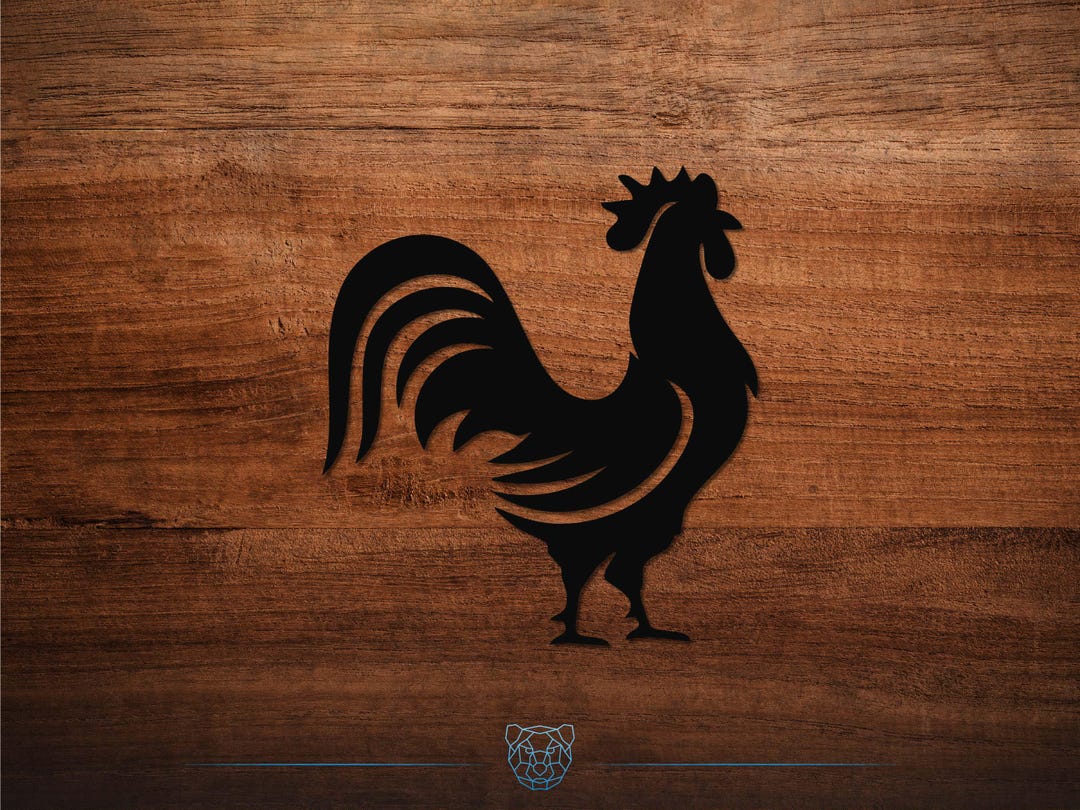 Rooster Vinyl Decal - Choose Your Color and Size - Etsy