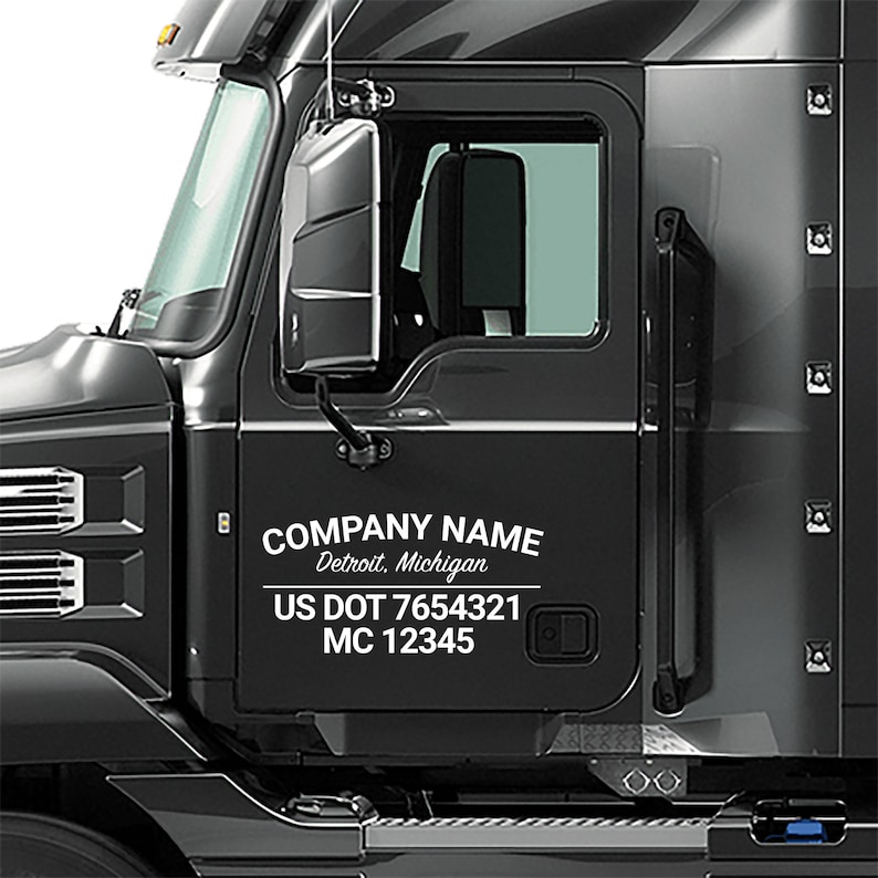 US DOT Decal, Trucking Company Decal - Multiple Colors and Sizes ...