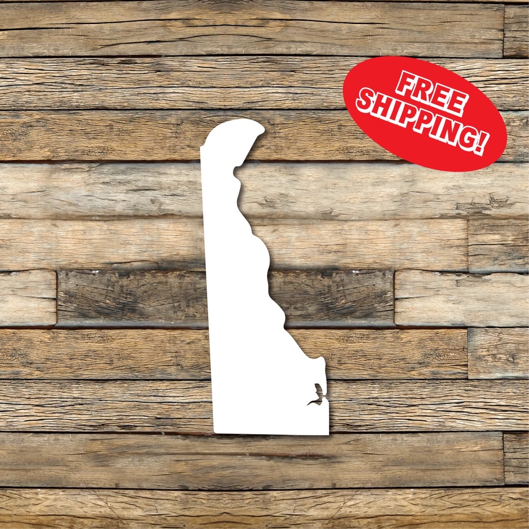 Delaware State Outline Decal: Vinyl Bumper Sticker - Etsy