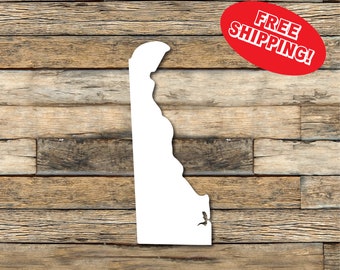 Delaware State Decal DE Car Decal Delaware State Outline Sticker Laptop ...