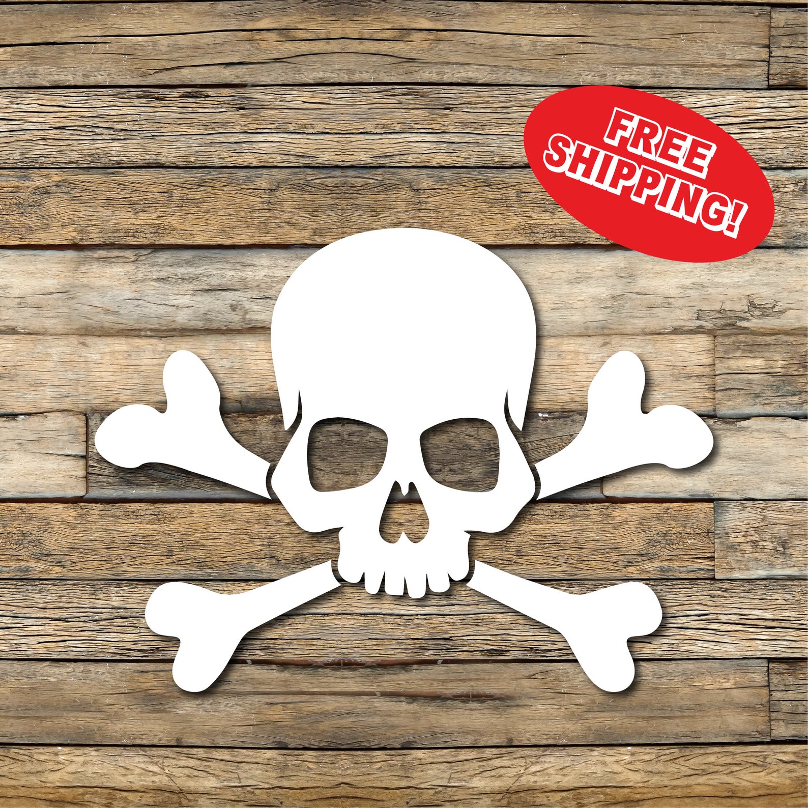 Skull and Crossbones Decal Pirate Decal Pirate Sticker - Etsy