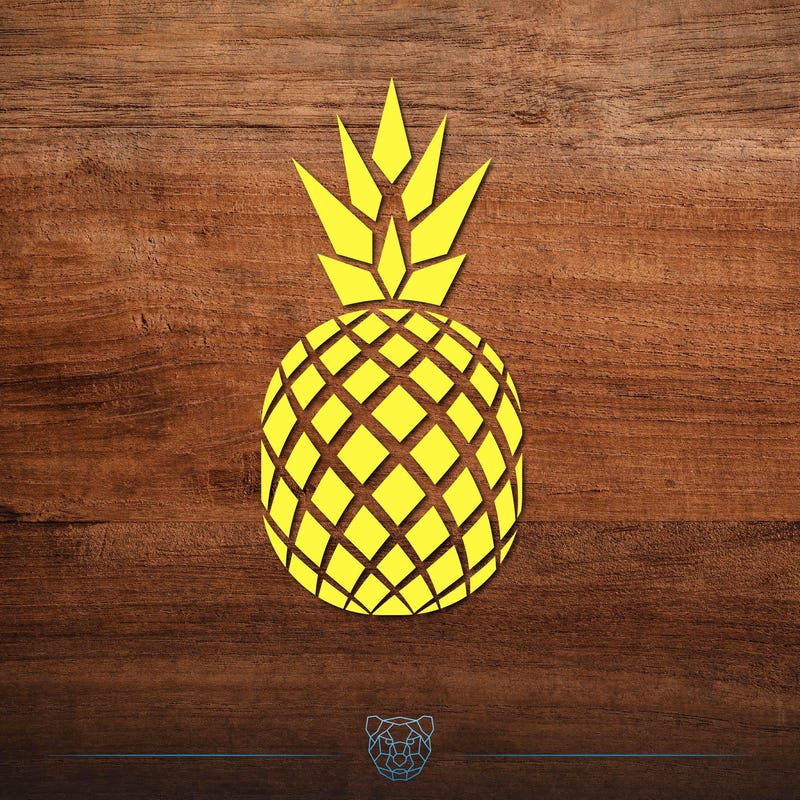 Pineapple Wall Decal - Etsy