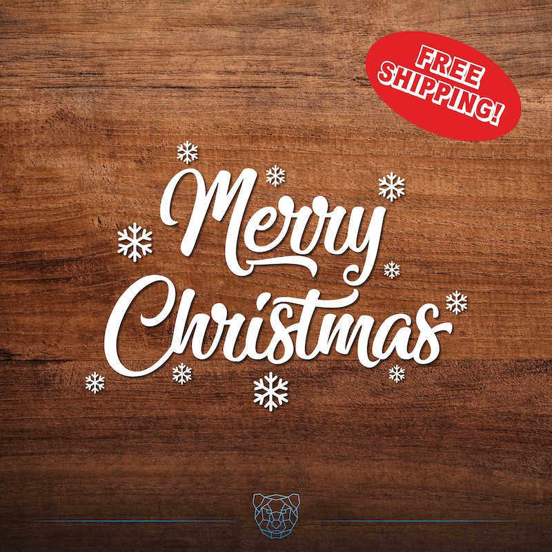 Merry Christmas Block Letters - Etsy