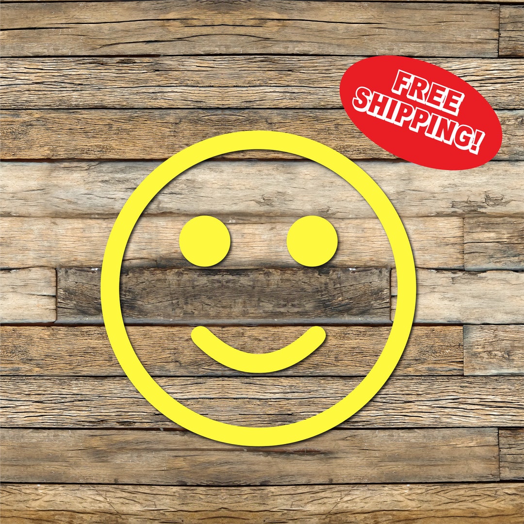 Smile Face Decal Smiling Emoji Decal Happy Emoji Sticker - Etsy