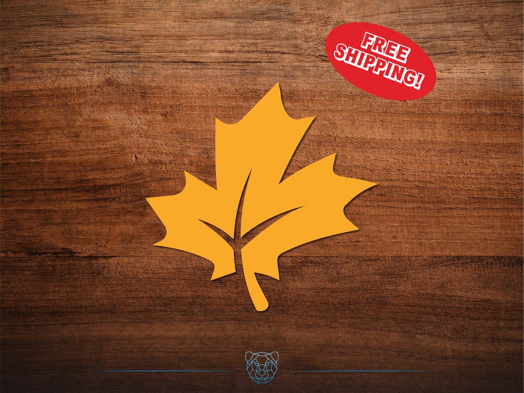 Maple Leaf Vinyl Decal - Choose Your Color and Size - Etsy