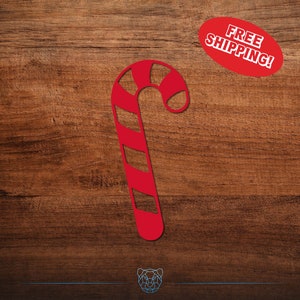 Candy Cane Vinyl Decal - Multiple Colors and Sizes - Holiday Decoration ...