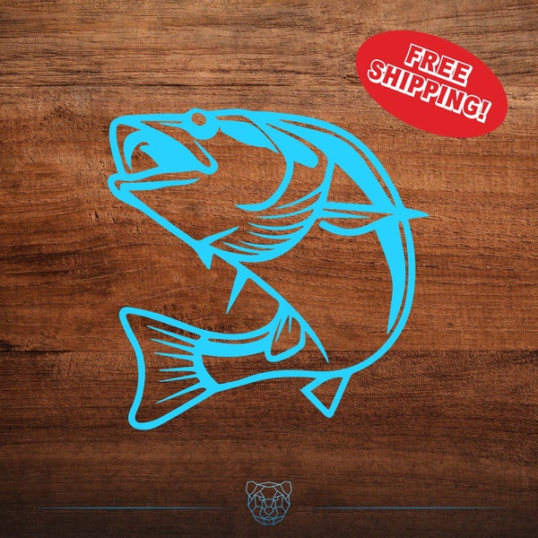 Bass Fishing Decal - Etsy