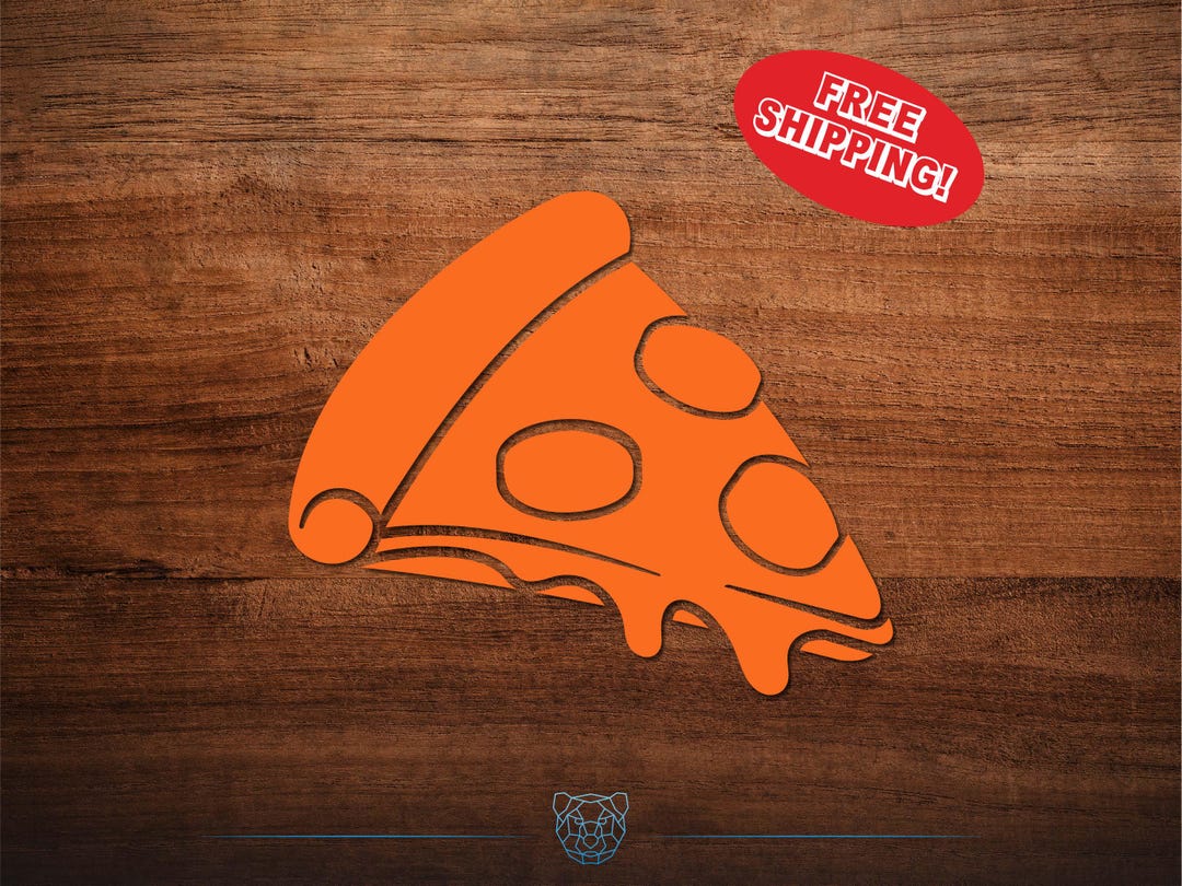 Pizza Vinyl Decal - Choose Your Color and Size - Etsy