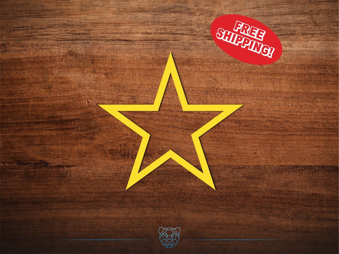 Star Outline Vinyl Decal - Multiple Colors & Sizes - Etsy