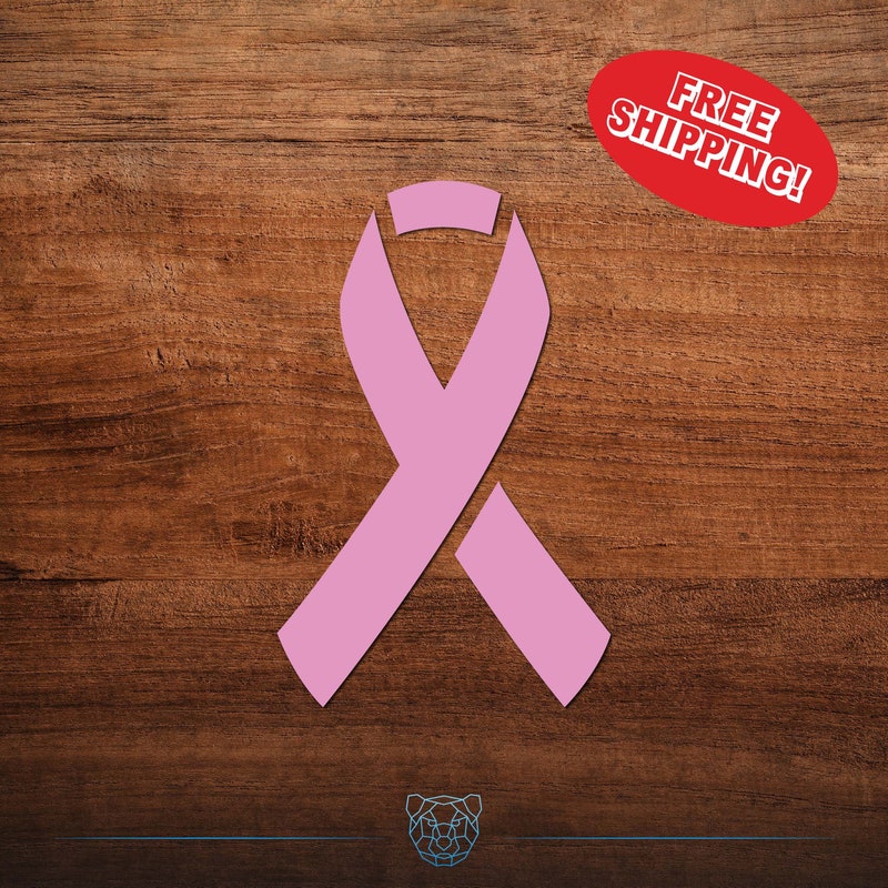 Pink Ribbon Decal - Etsy
