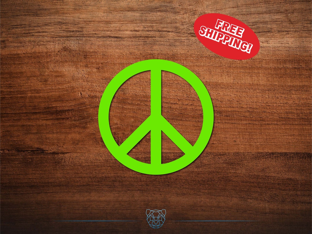 Peace Sign Decal - Multiple Colors and Sizes - Car Decal, Vinyl Decal ...
