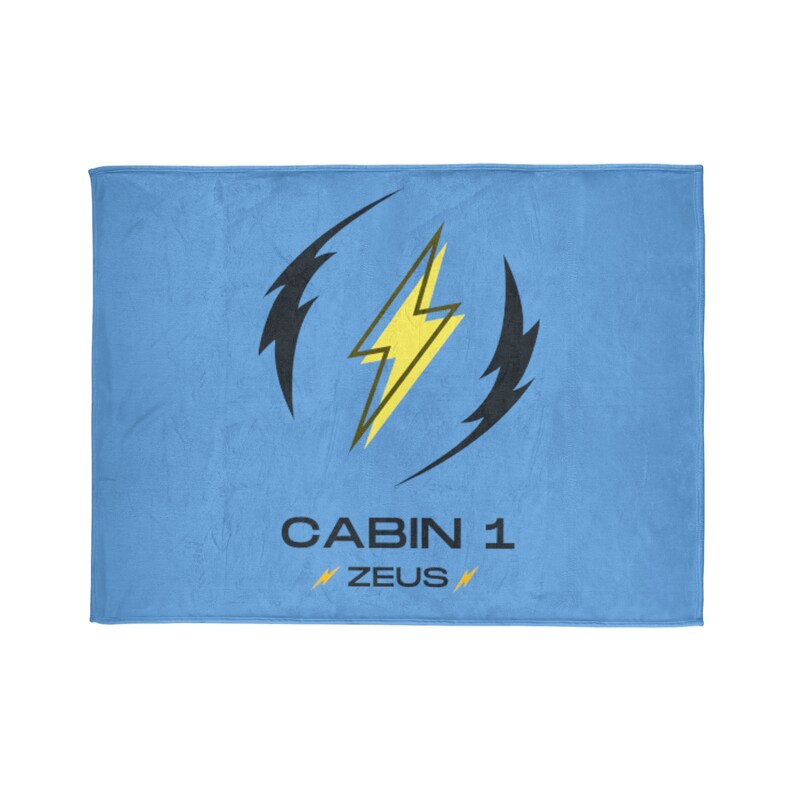 Percy Jackson Camp Half Blood Cabin 1 (zeus) LT Blue Soft Polyester ...
