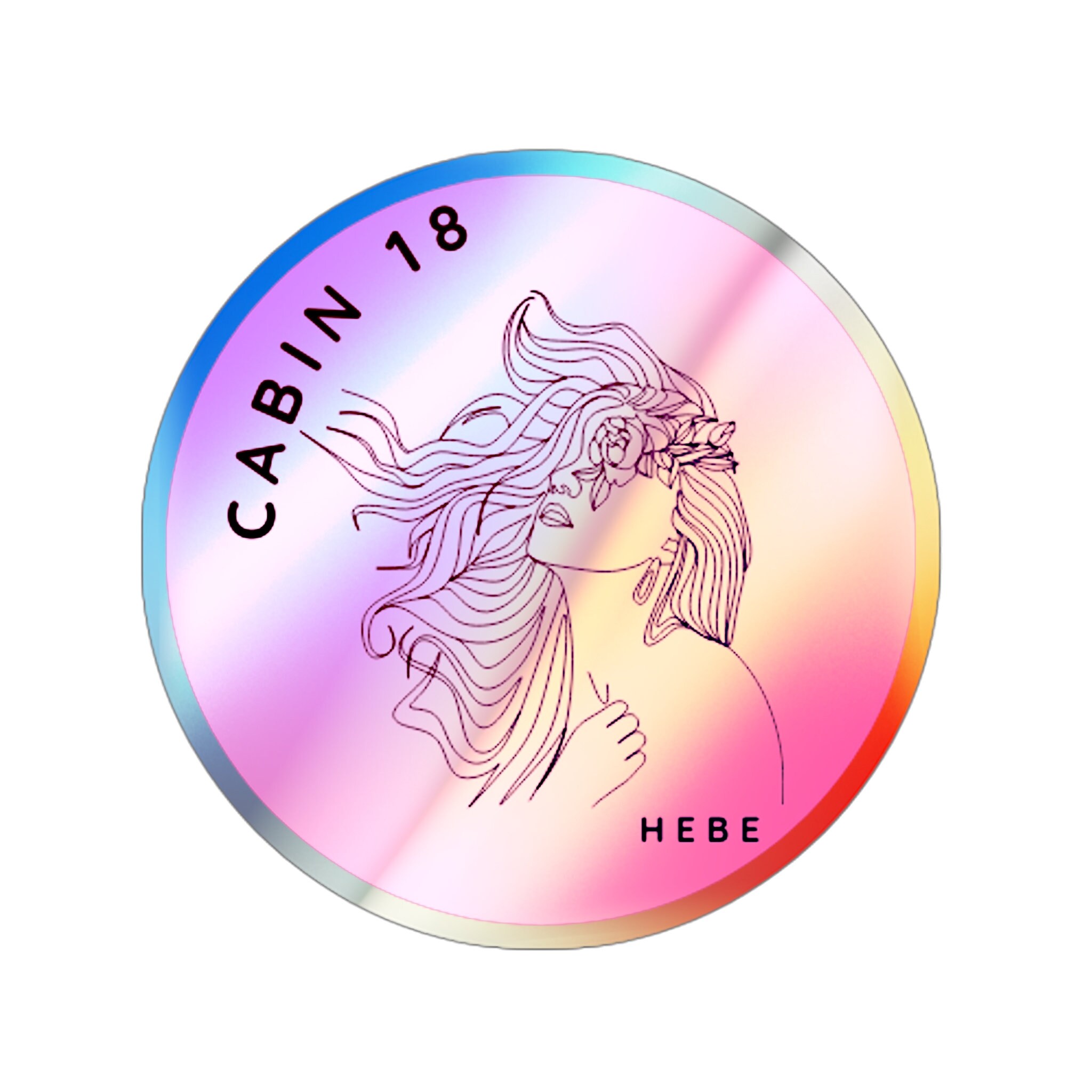 Percy Jackson Camp Half Blood Cabin 18 (hebe) Holographic Die-cut ...