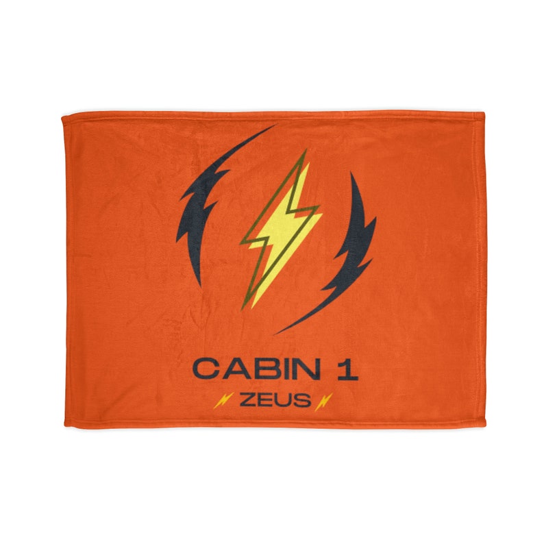 Percy Jackson Camp Half Blood Cabin 1 (zeus) Orange Soft Polyester ...