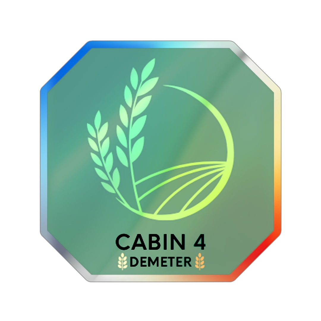 Percy Jackson Camp Half Blood Cabin 4 demeter Holographic Die-cut ...