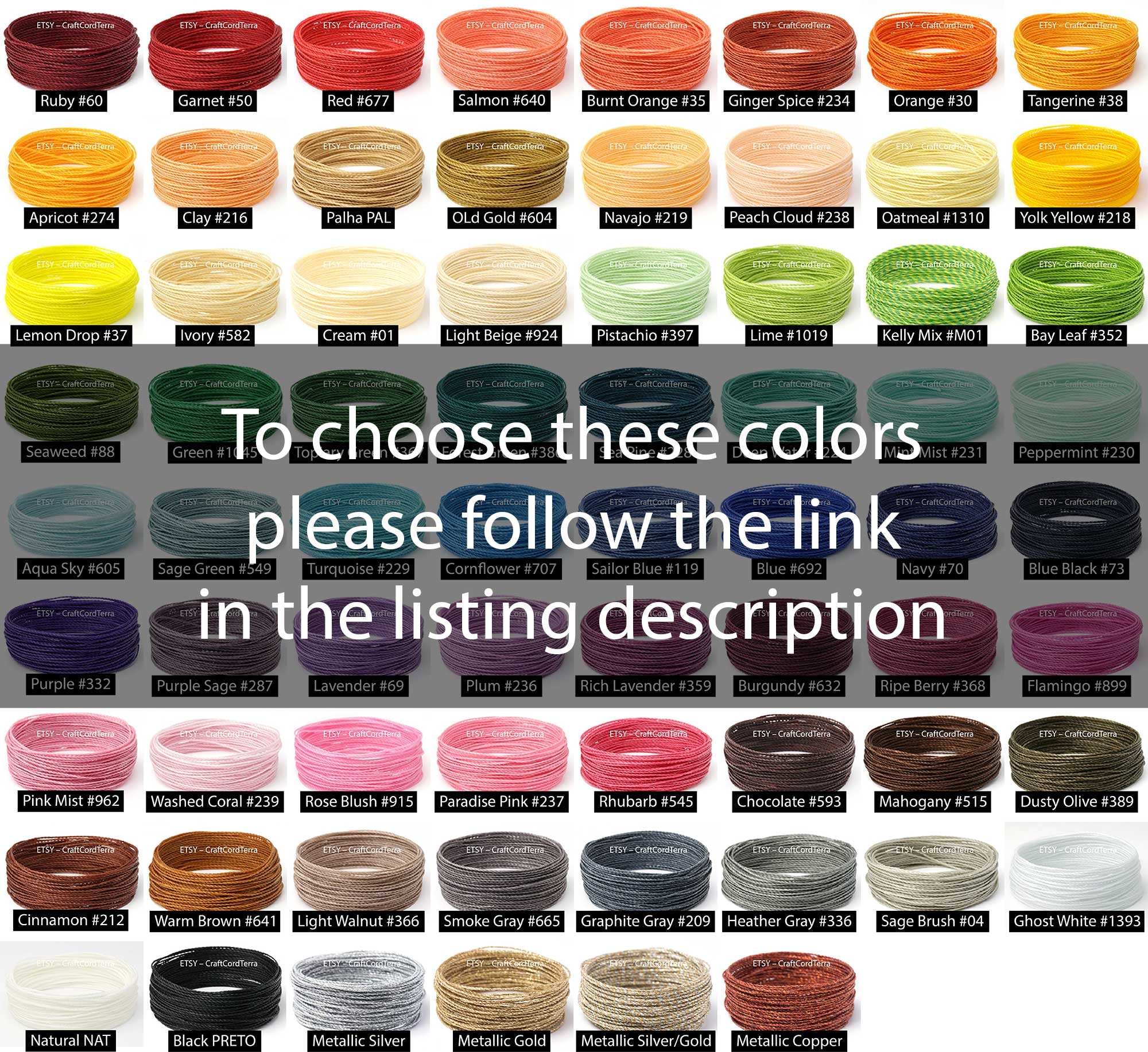 140 Colors 30ft Linhasita 1mm Waxed Polyester Cord Waxed - Etsy