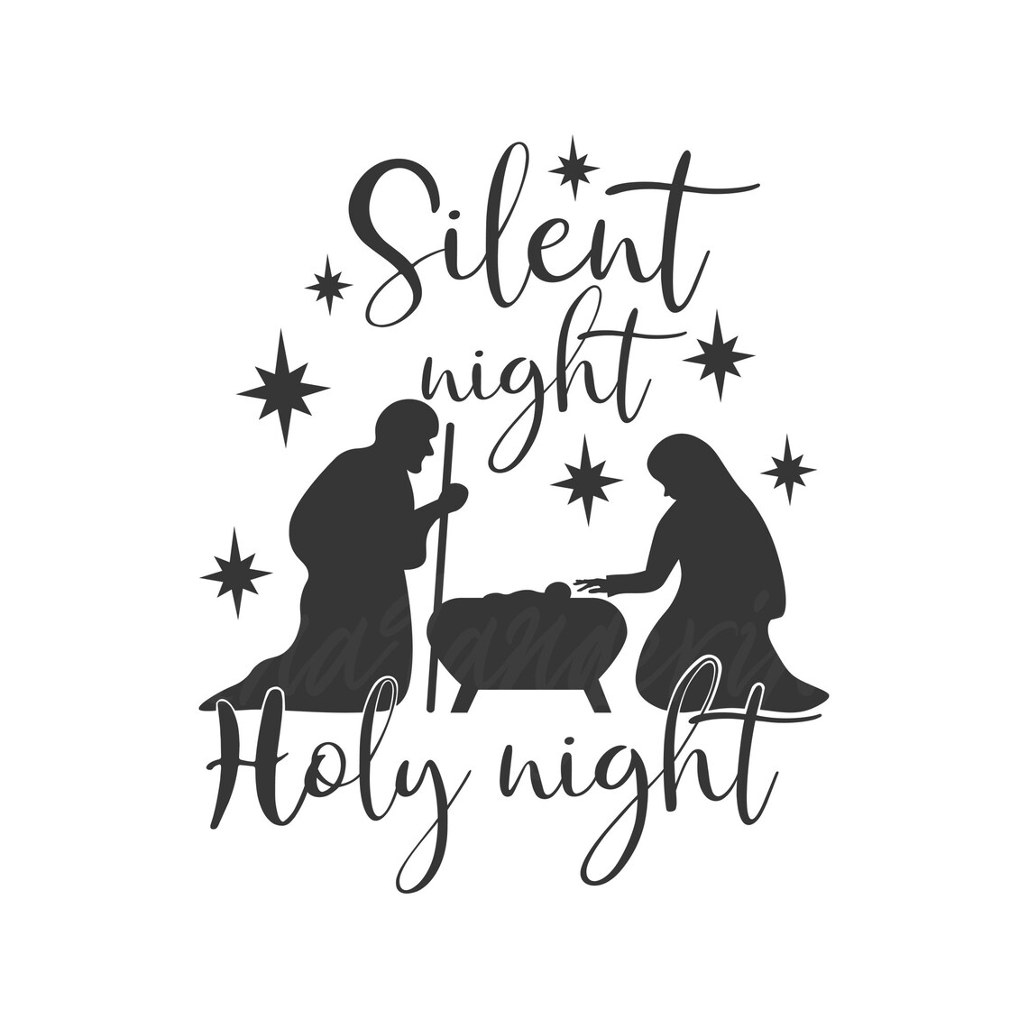 Silent Night Holy Night Svg Christmas Svg Jesus Svg Christian | Etsy