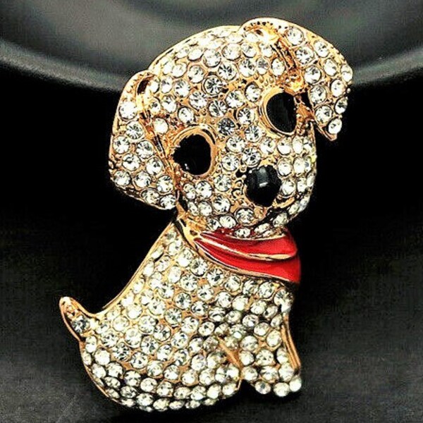Vintage Dog Brooch - Etsy