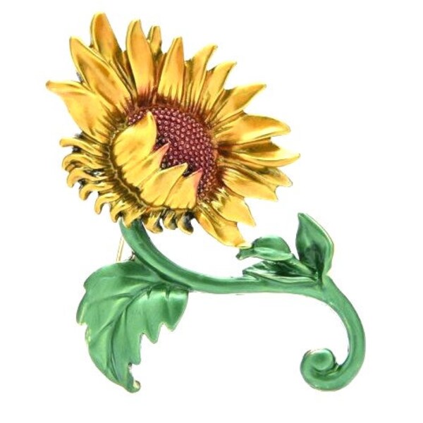 Sunflower Brooch - Etsy