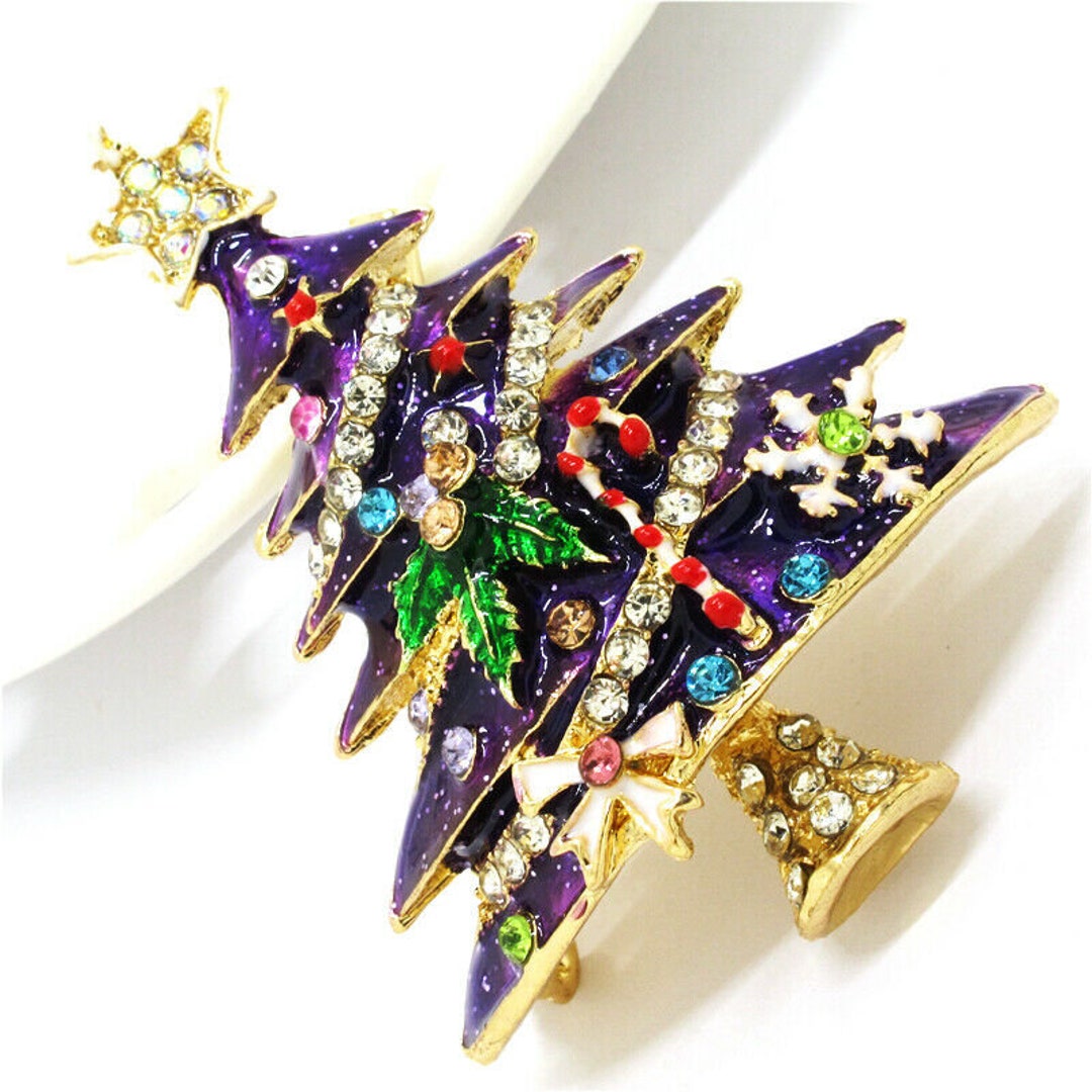 CHRISTMAS TREE BROOCH Christmas Gift Jewelry Plants Pendant - Etsy