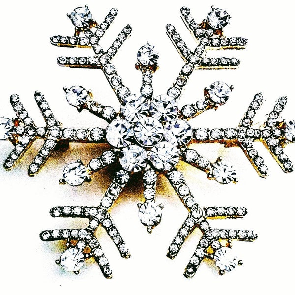 Snowflake Brooch Pin - Etsy