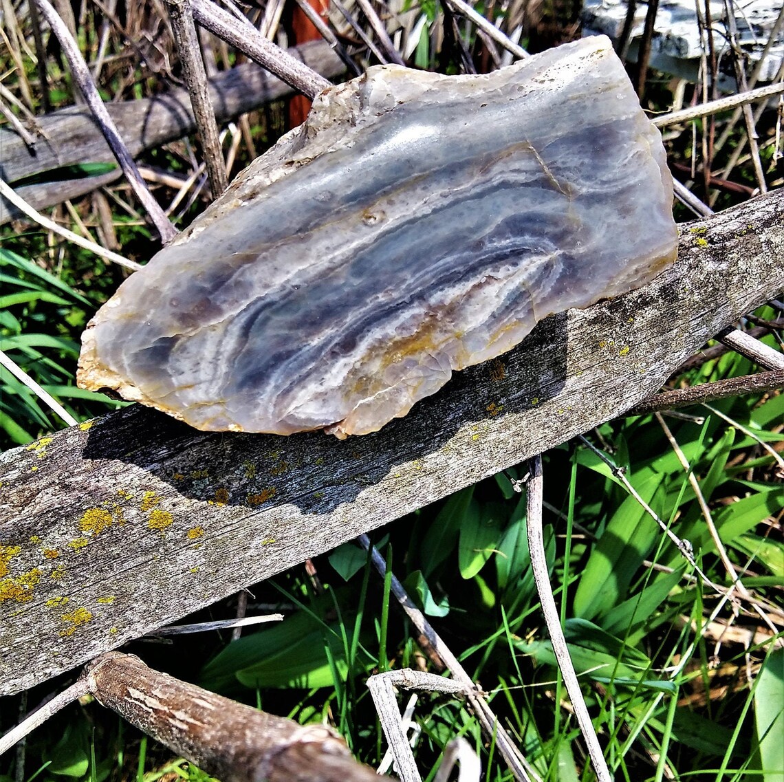 Large Blue Lake Superior Agate Free Form Face Polished - Etsy