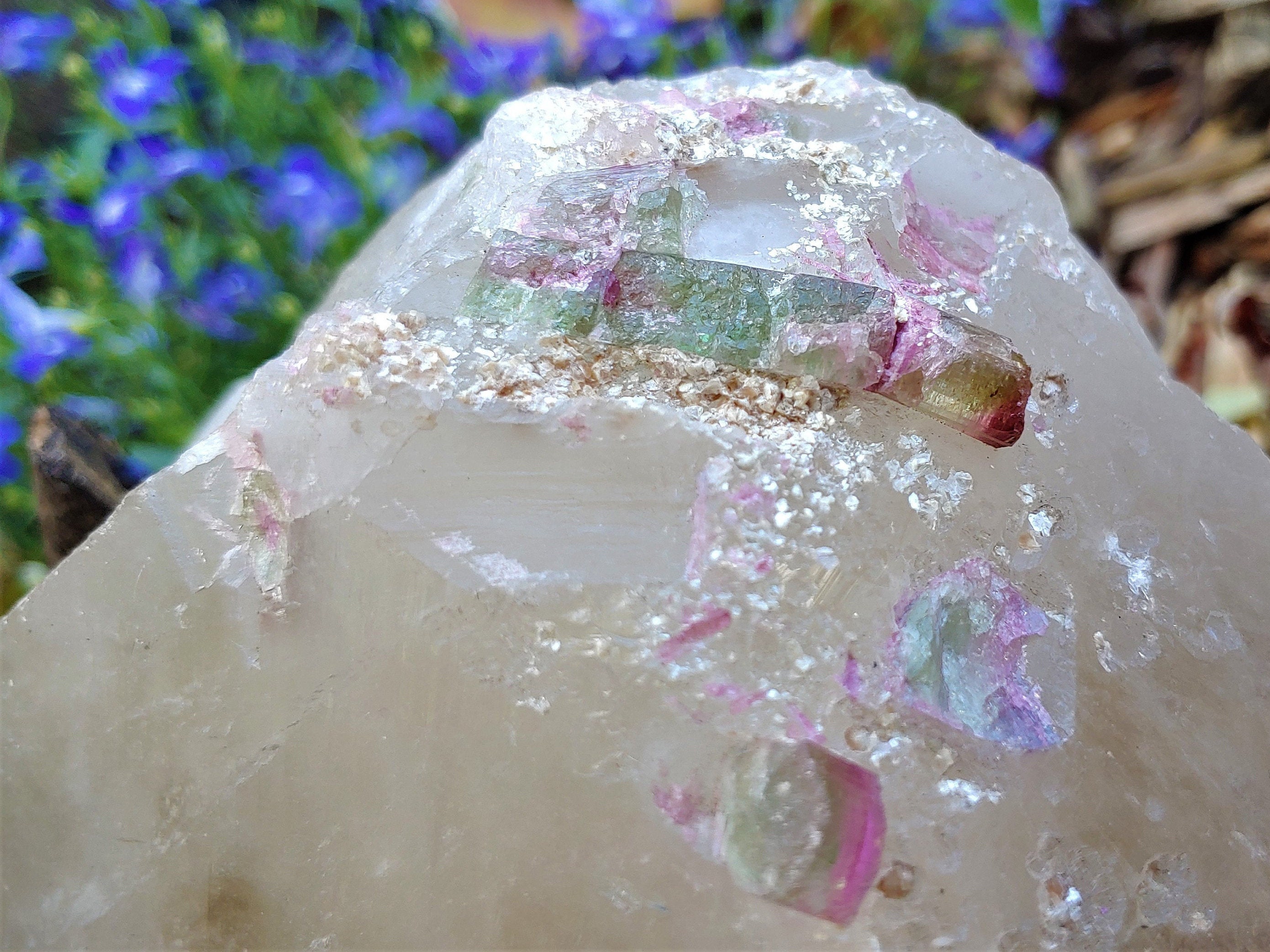 Watermelon Tourmaline Crystals In Large Citrine Crystal Matrix | Etsy