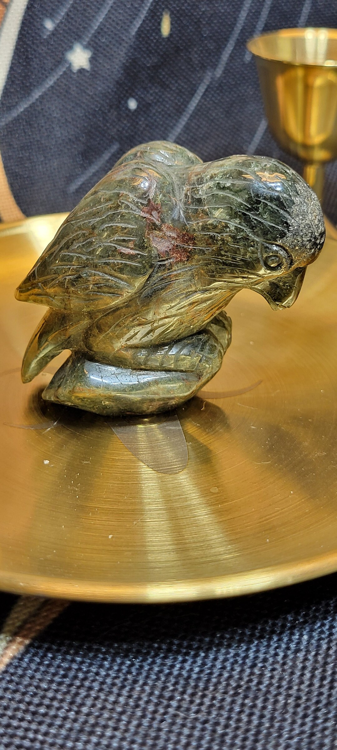 Shamanic Dreamstone Crystal Raven Carving Chlorite Included - Etsy