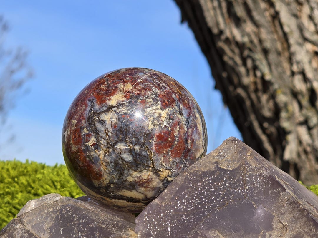 Rare Pietersite Crystal Ball - Tempest Stone Gazing Sphere - Scrying ...