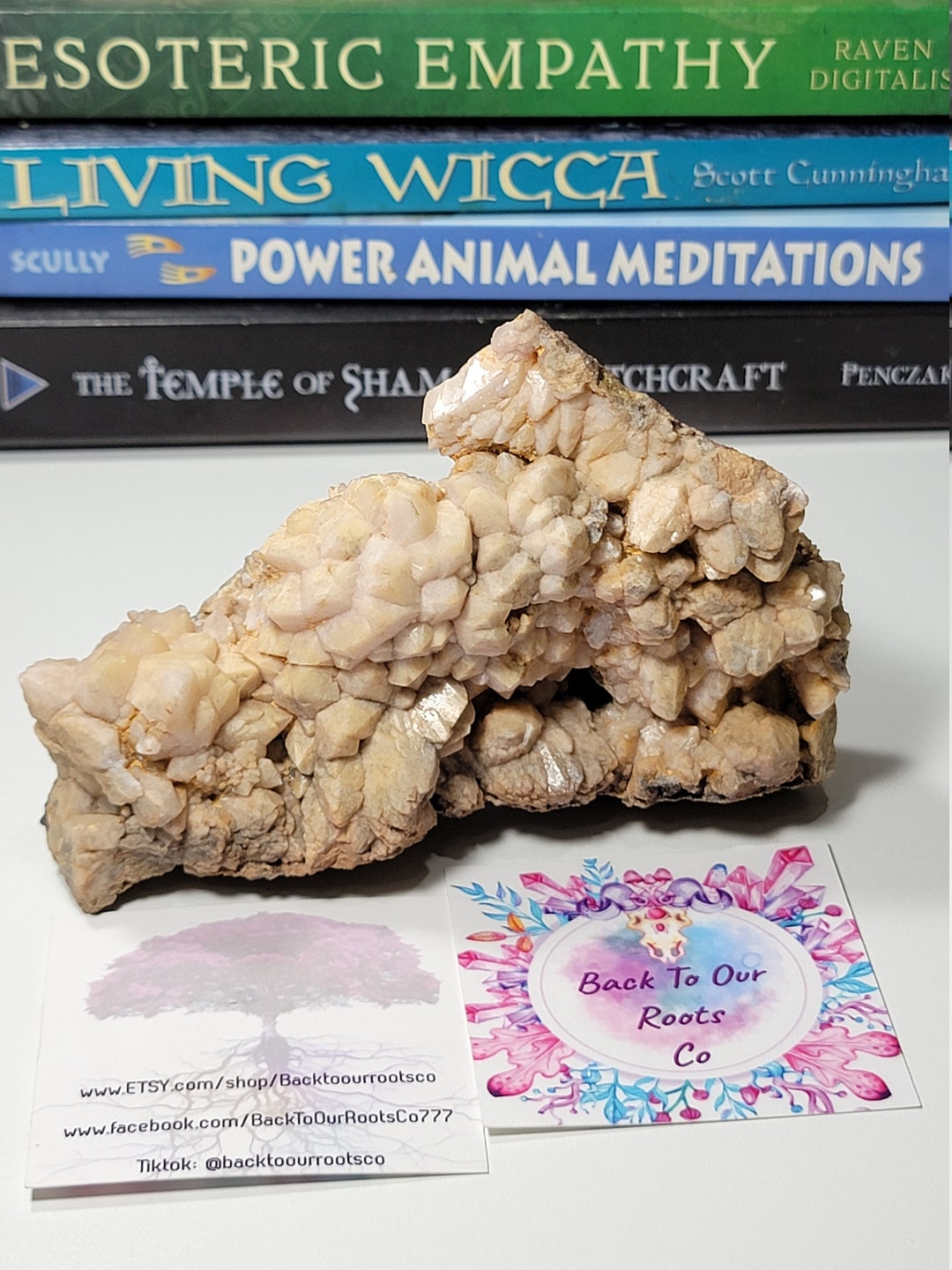 Rare Terminated Elestial Rose Quartz Crystal Cluster Vibrant Dog Tooth ...