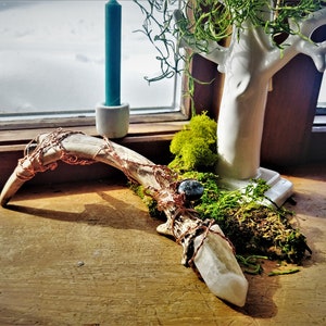 Enchanted Intentions Wand: Untreated Natural Citrine Wirewrapped Deer ...