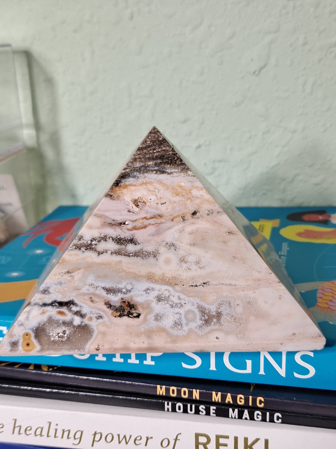 Large Ocean Jasper Pyramid From Madagascar - Heart Chakra Crystal Ball ...