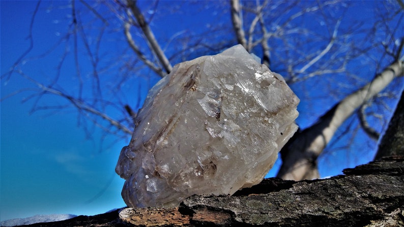 Large Glassy Elestial Quartz Crystal Display Specimen Crown - Etsy