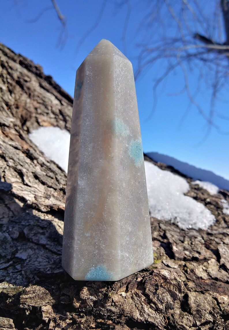 Trolleite Crystal Tower - Throat Chakra - Etsy