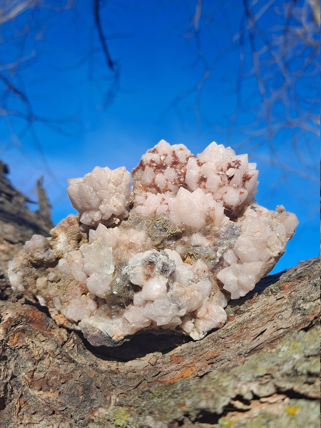 Moroccan Elestial Dog Tooth Rose Quartz Crystal Cluster -heart Chakra ...