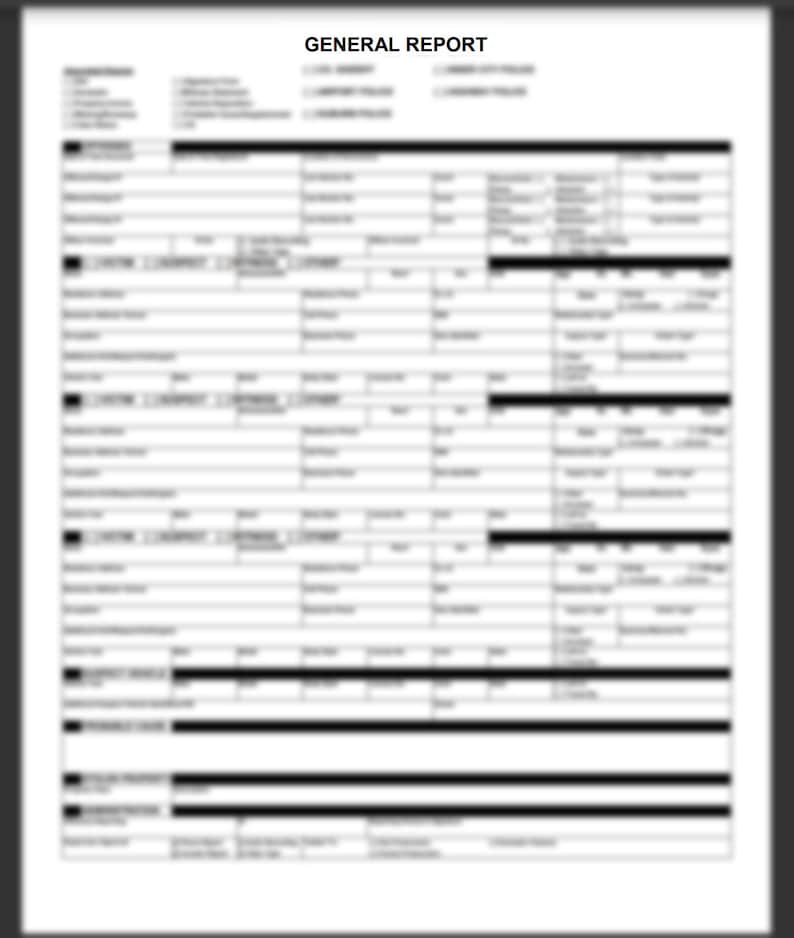 FAKE Police Reports for Film, Video, Set Decor, Props, Etc. - Etsy