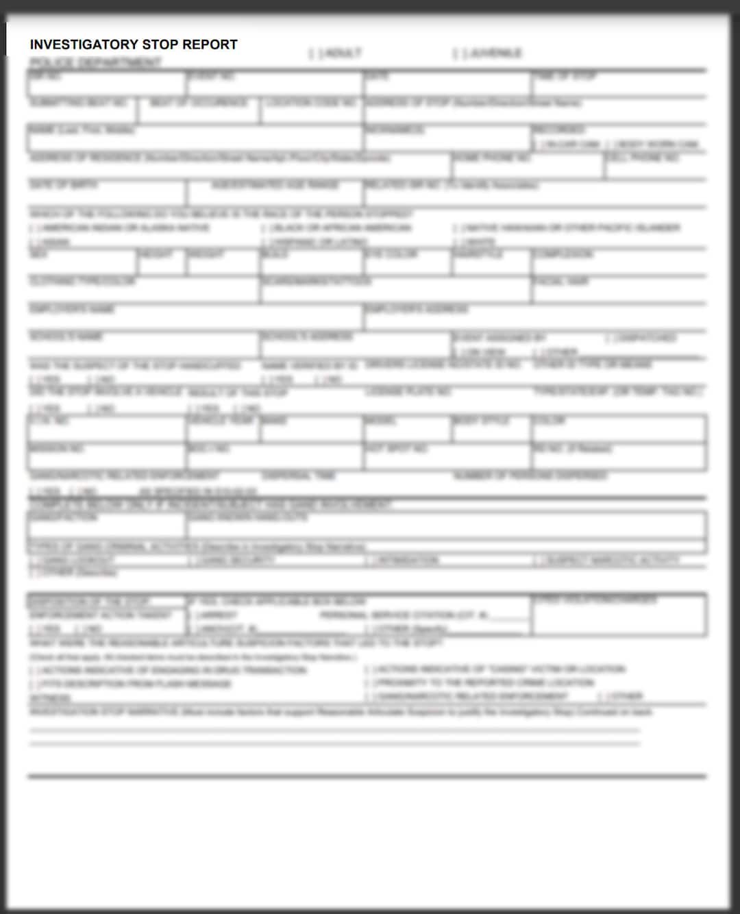 FAKE Police Reports for Film, Video, Set Decor, Props, Etc. - Etsy